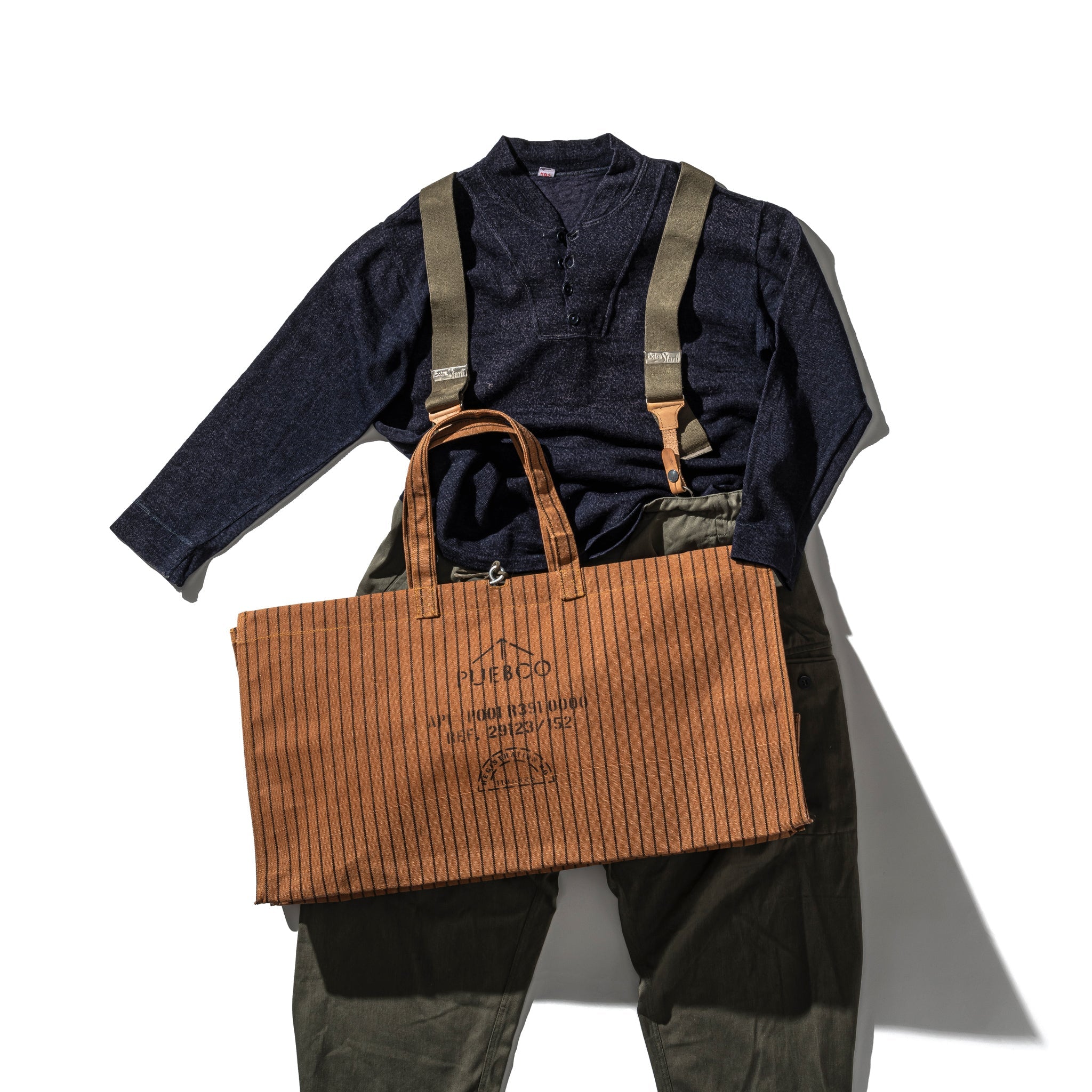 WAXED CANVAS LARGE BAG / Brown – PUEBCO TAIWAN